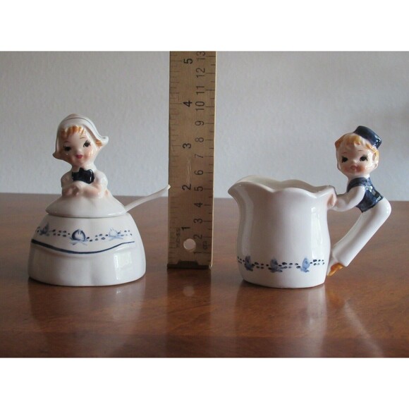 Enesco | Dining | Vintage Dutch Boy And Girl Enesco Sugar Bowl Creamer ...